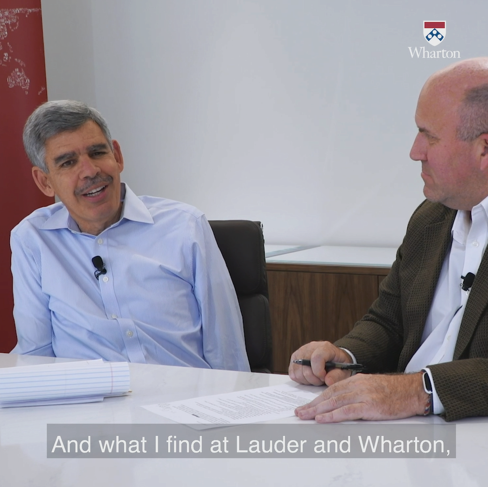 Prof. Mohamed El-Erian's Learning's from Lauder Students - Lauder Institute